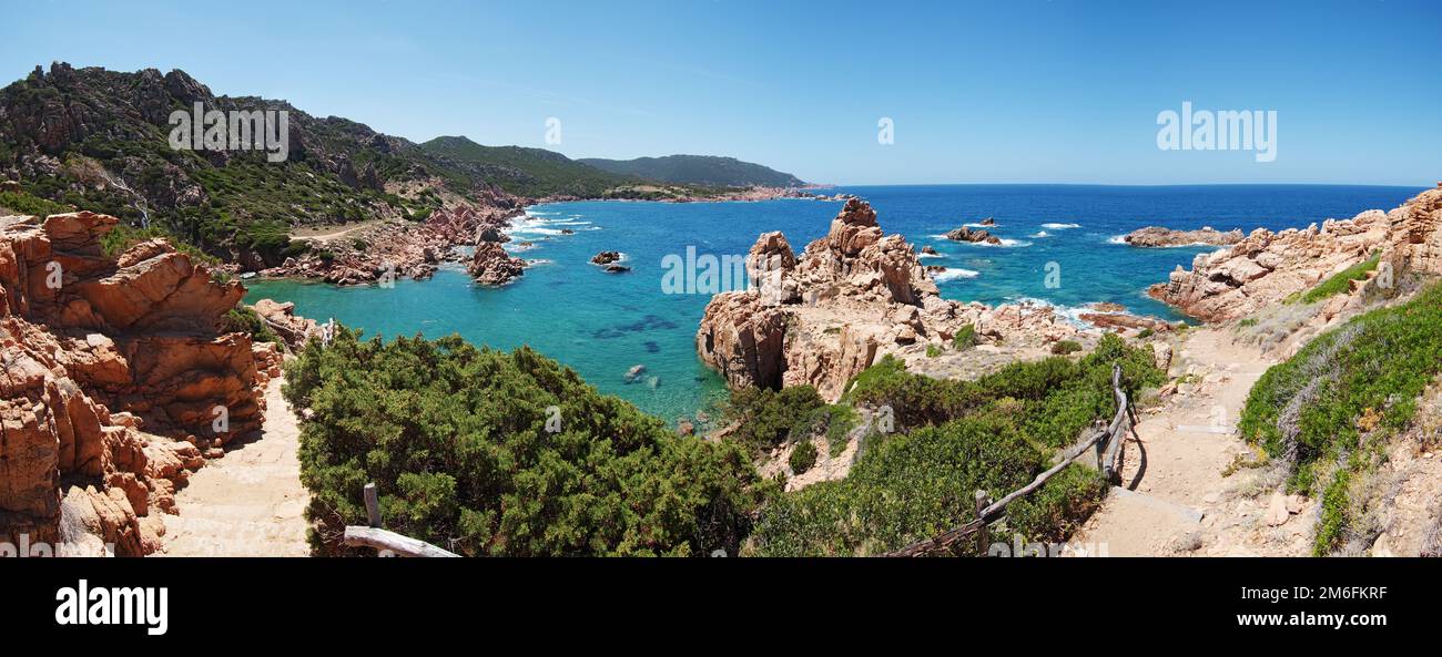 Way to Spiaggia di Li Cossi - Costa Paradiso - Sardinia Stock Photo - Alamy