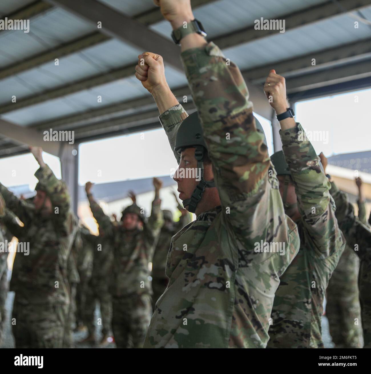 U.S. Army Paratroopers participate in Initial Manifest Call (IMC) to ...