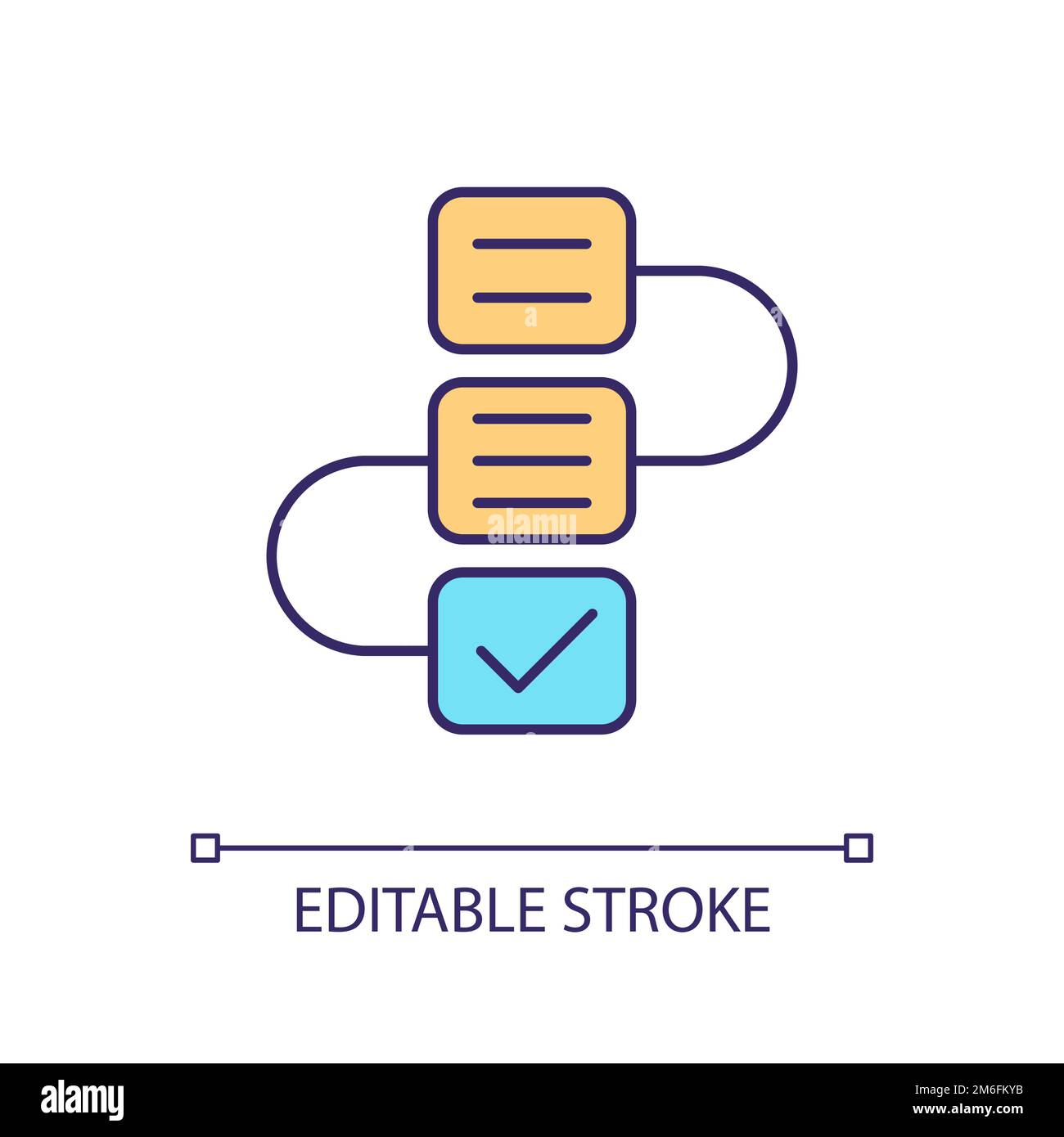Motion through project milestones RGB color icon Stock Vector Image ...