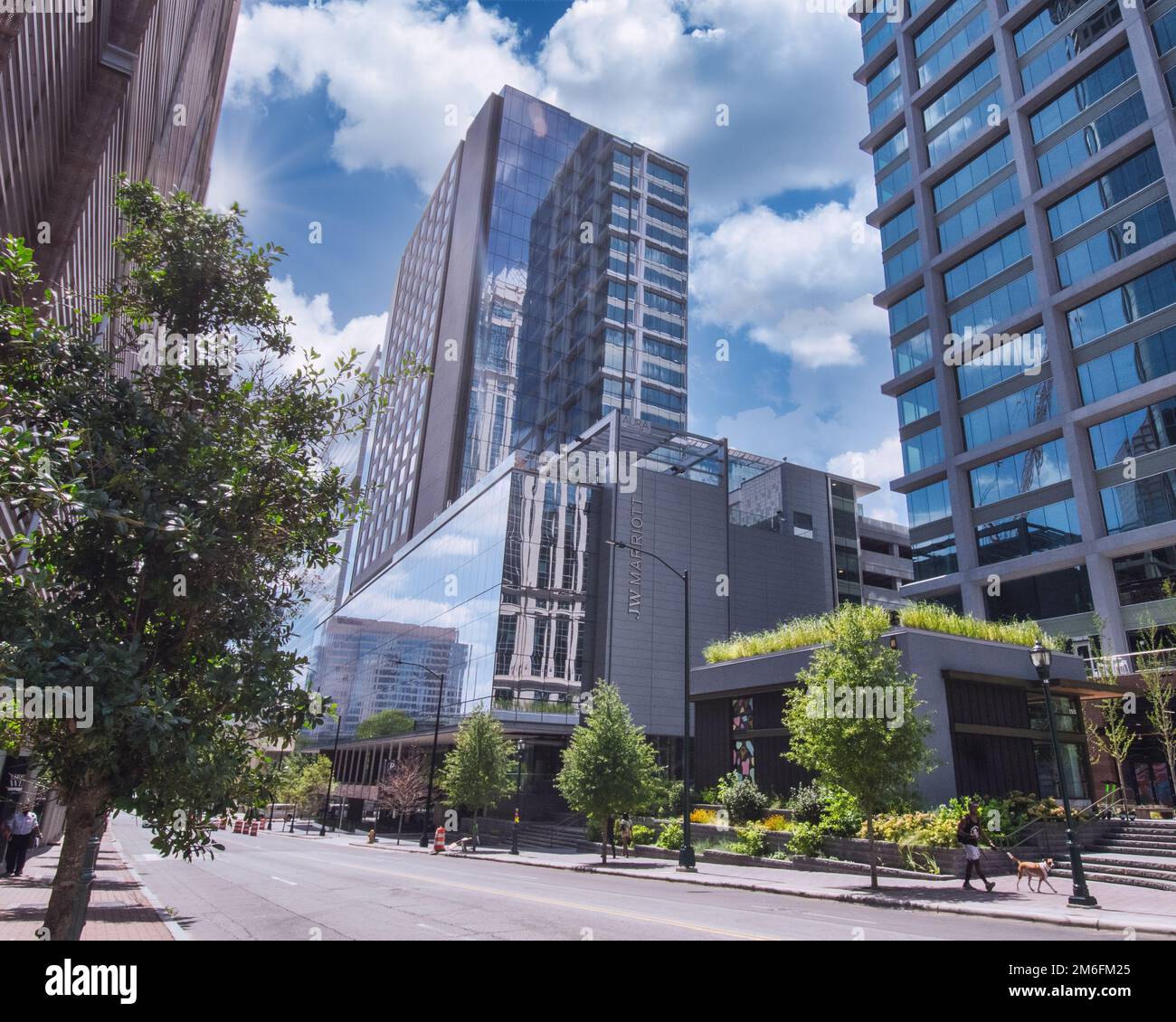 The modern JW Marriott building in downtown Charlotte, North Carolina ...