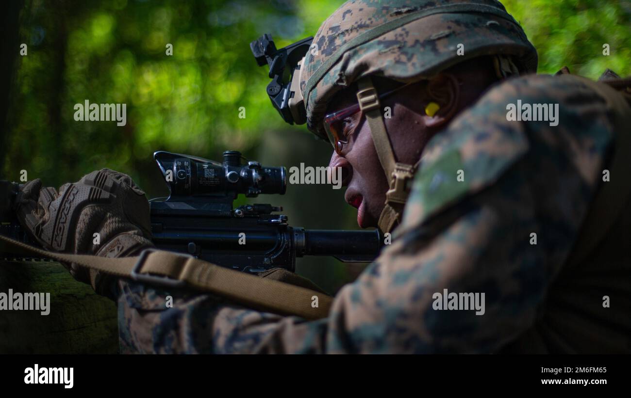 U.S. Marine Corps Pfc. Tykeim Simoneaux, a Vacherie, Louisiana, native ...