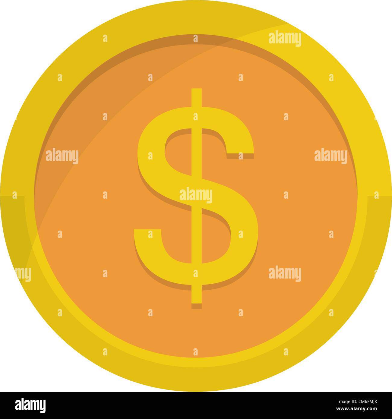 Luxury dollar coin icon. Foreign currency. Editable vector Stock Vector ...