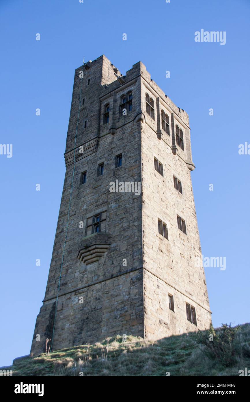 View of castle hill Huddersfield West Yorkshire England Stock Photo - Alamy