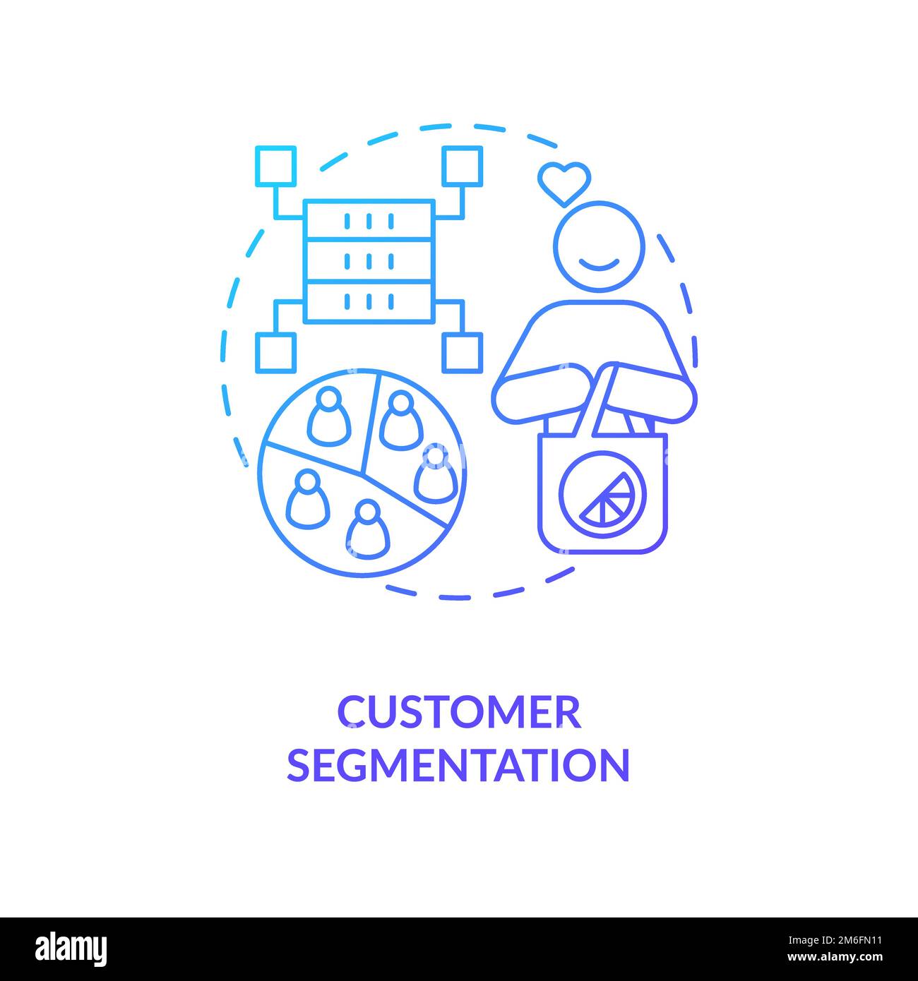 Customer segmentation blue gradient concept icon Stock Vector Image ... Customer segmentation blue gradient concept icon Stock Vector Image ...
