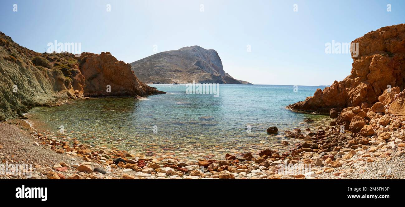 Protected beach on Anafi Stock Photo - Alamy