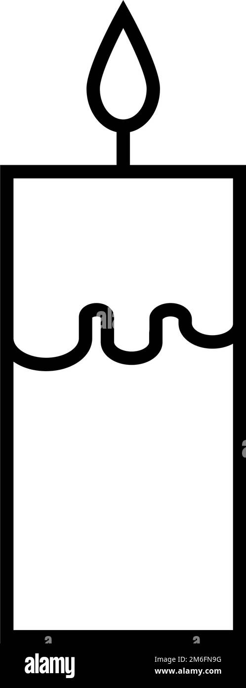 Simple candle icon. Candlelight. Editable vector Stock Vector Image ...