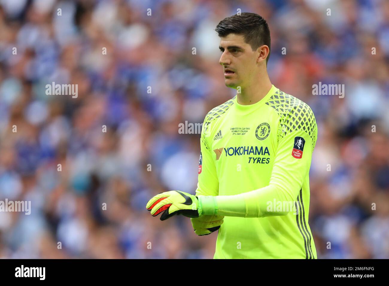 Thibaut Courtois of Chelsea - Arsenal v Chelsea, The Emirates FA Cup ...