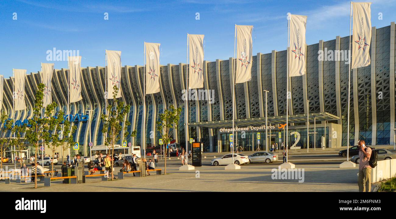 SIMFEROPOL, CRIMEA, RUSSIA-June 06, 2018: New modern passenger terminal ...