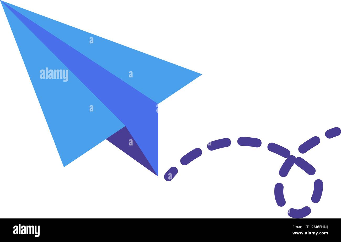 Flat design blue paper airplane icon. Sending email. Editable vector Stock Vector Image & Art ...