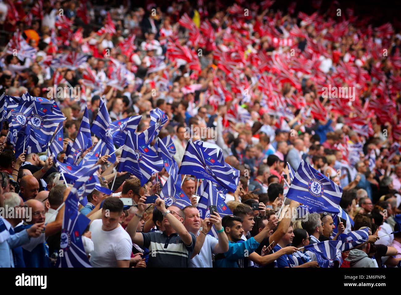 Chelsea and Arsenal fans - Arsenal v Chelsea, The Emirates FA Cup Final ...