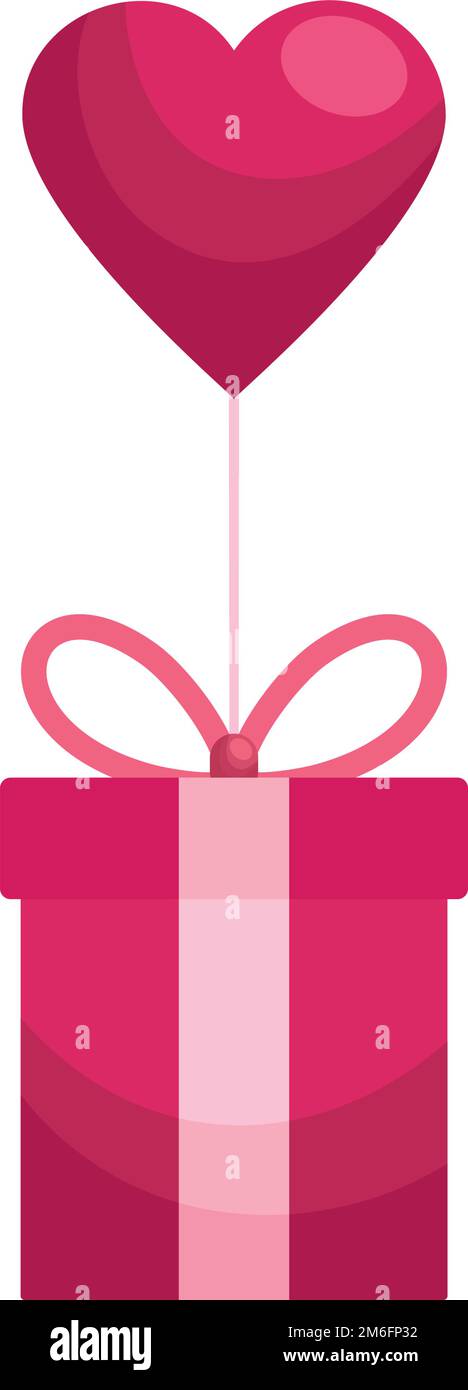 gift box with heart Stock Vector Image & Art - Alamy