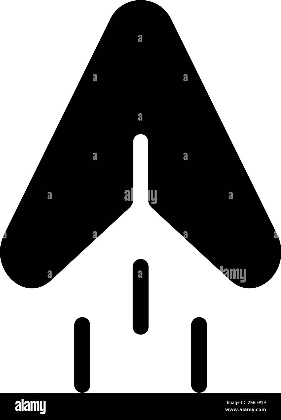 Mail send silhouette icon. Electronic mail. Paper airplane. Editable ...