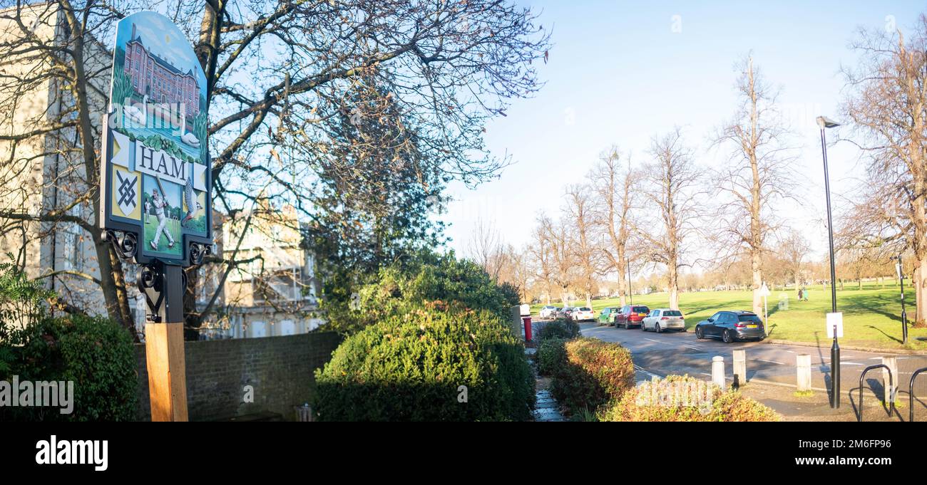 London- December 2022: Ham Common area of Richmond in South West London ...