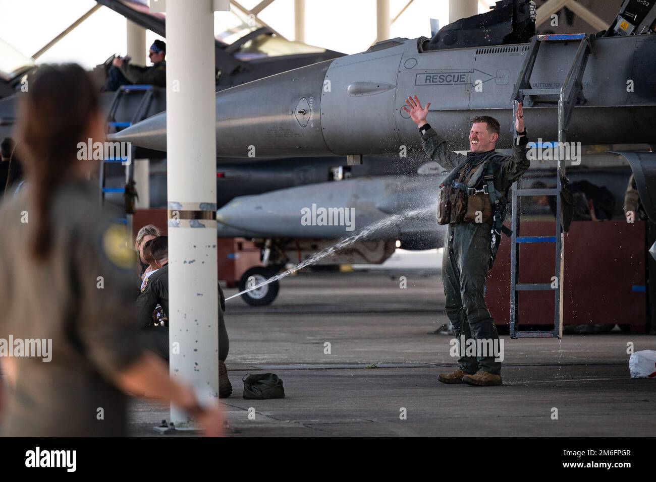 Friends and family welcome 55th Fighter Squadron pilots home from ...