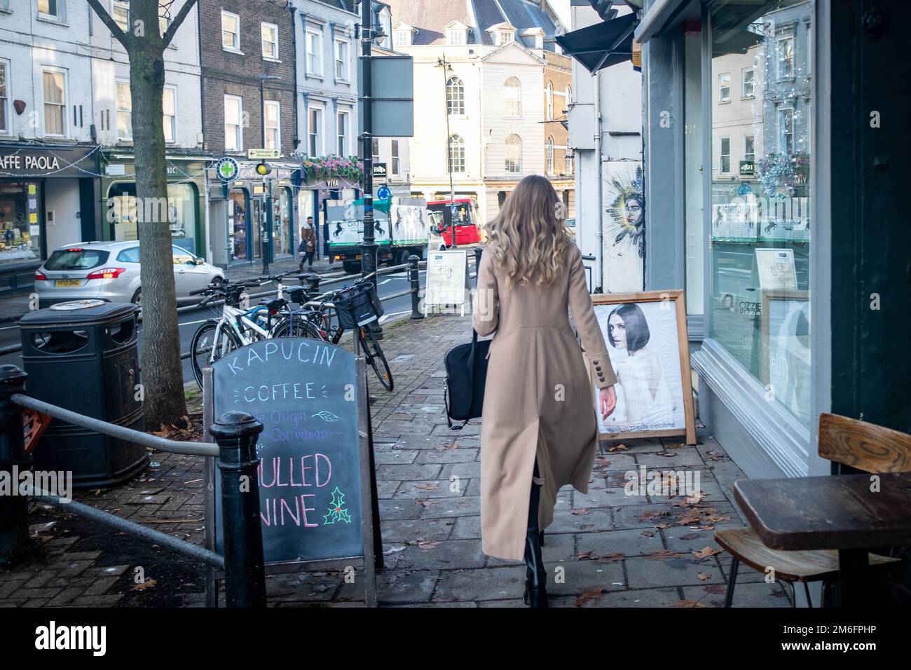London- December 2022: Richmond upon Thames high street scene- a town ...