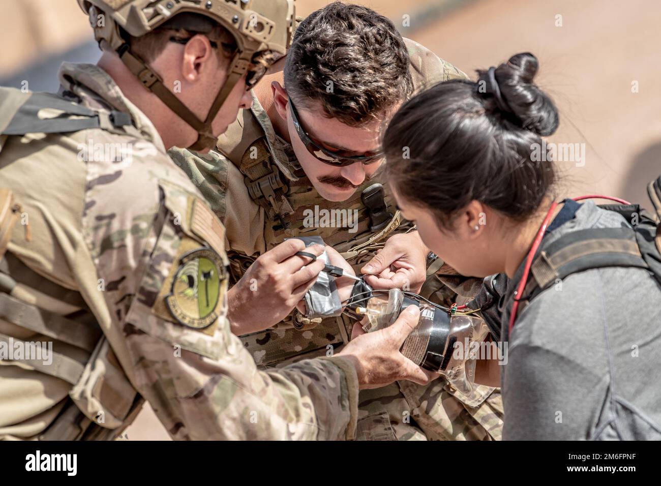 U.S. Air Force Airmen with the 409th Air Expeditionary Group's ...