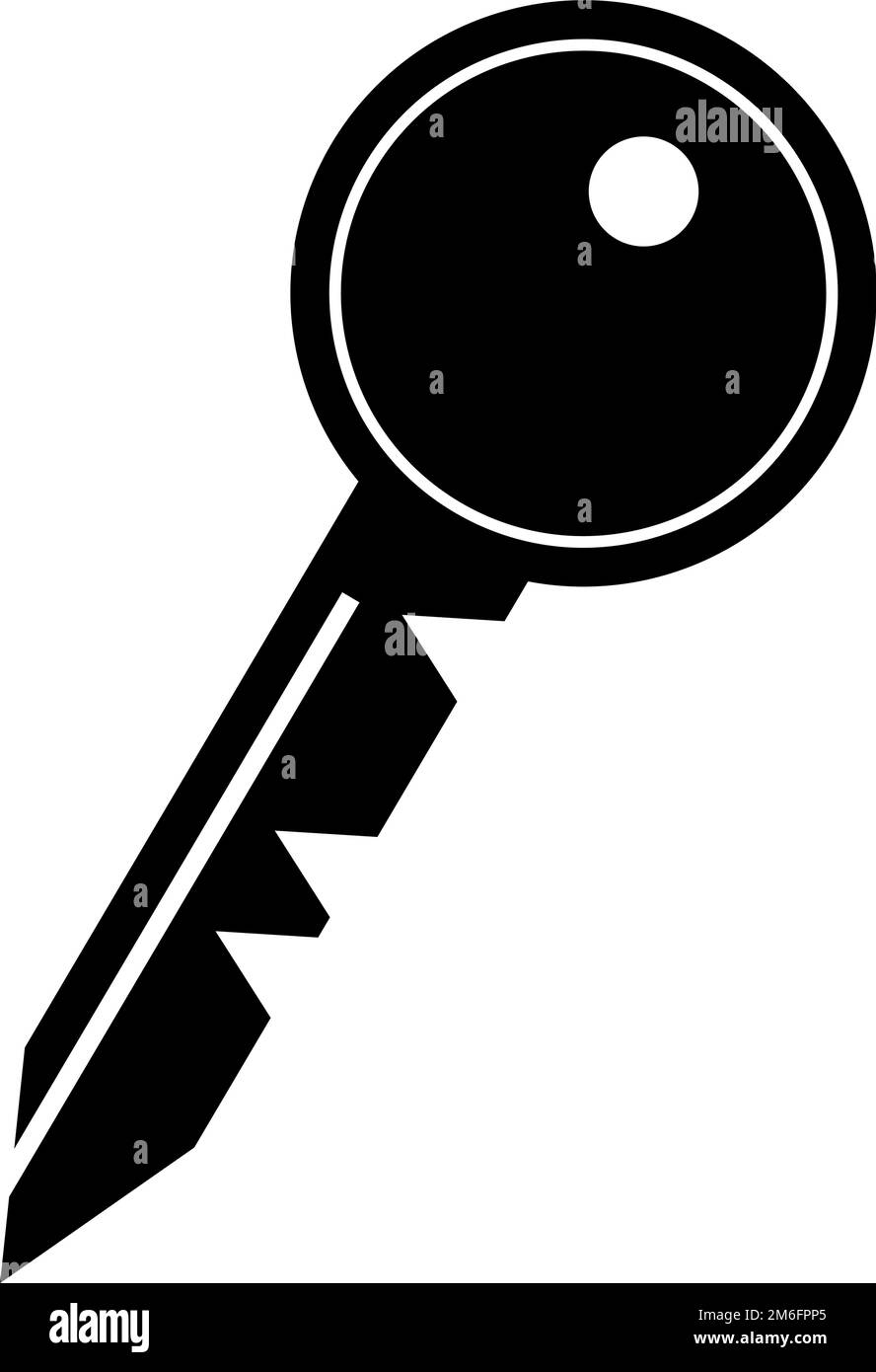 Key silhouette icon. Security and lock icon. Entrance key or locker key ...