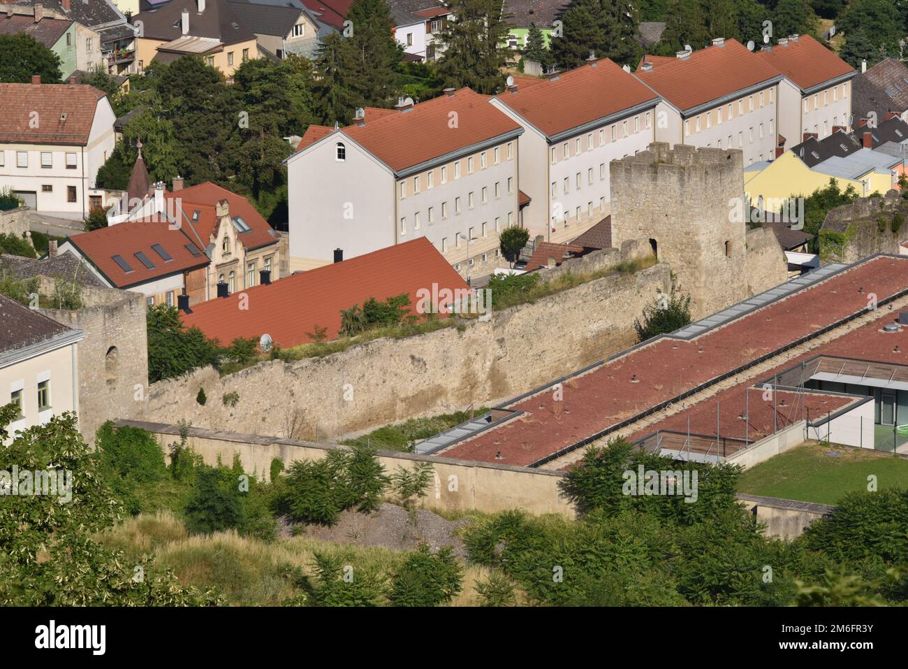 Medieval defending buildings in Hainburg Austria Stock Photo - Alamy