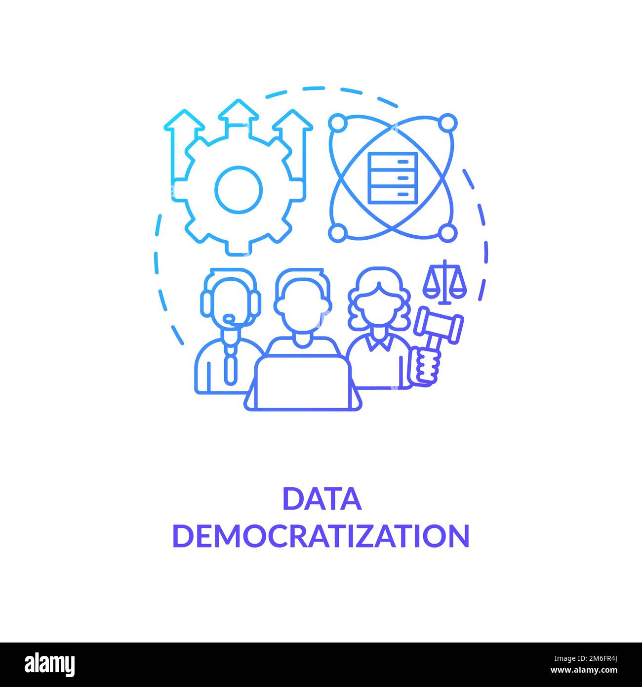 Democratization blue gradient concept icon Stock Vector Image & Art - Alamy