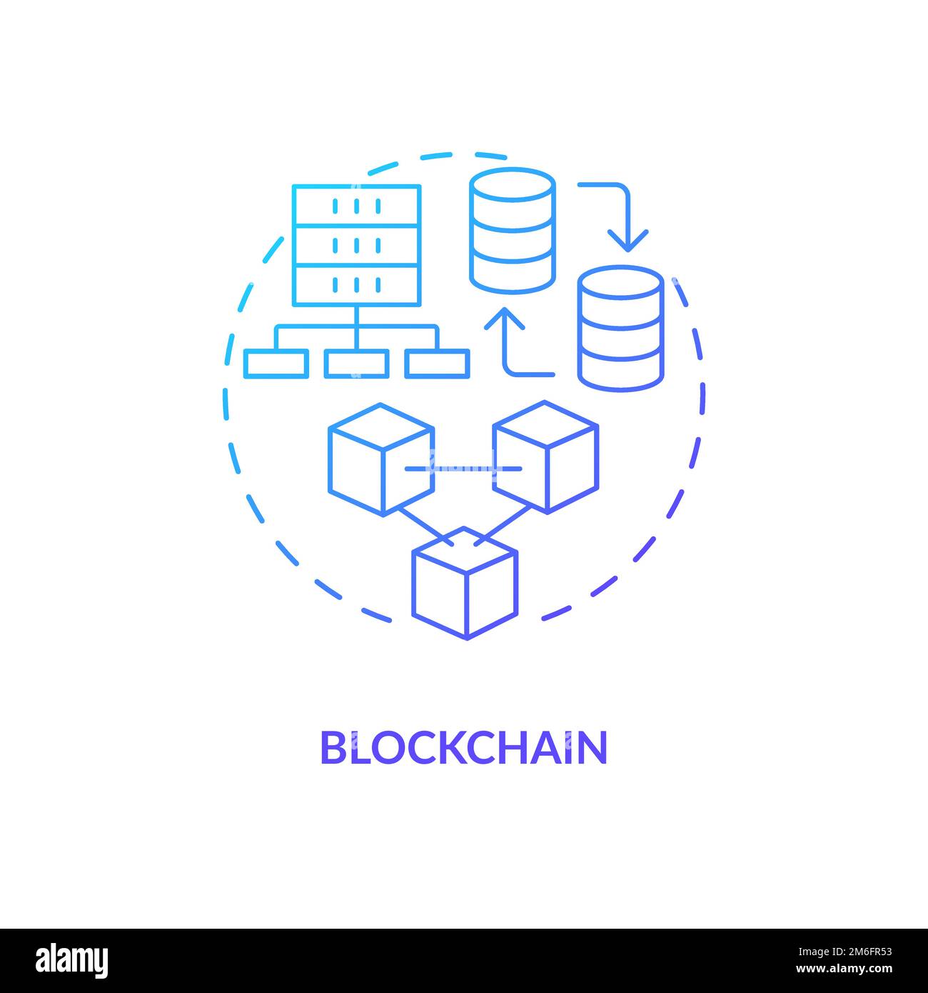 Blockchain blue gradient concept icon Stock Vector Image & Art - Alamy