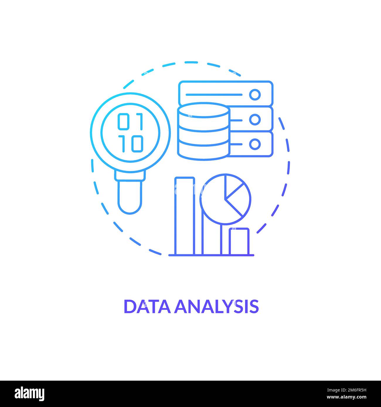 Data analysis blue gradient concept icon Stock Vector Image & Art - Alamy