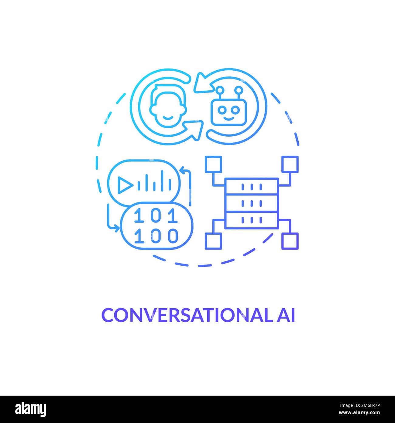 Conversational AI blue gradient concept icon Stock Vector Image & Art ... Conversational AI blue gradient concept icon Stock Vector Image & Art ...