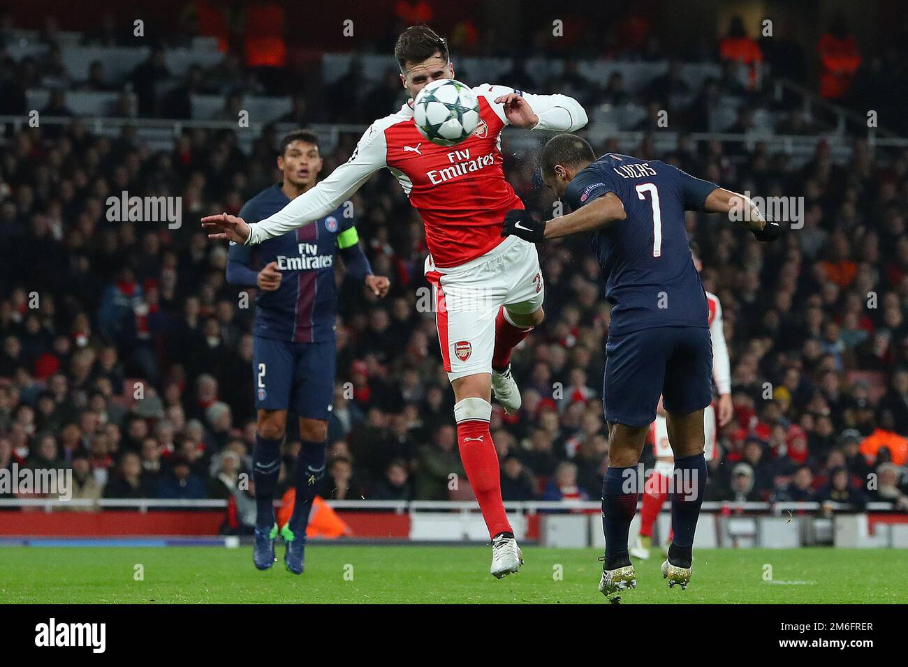 Lucas of Paris Saint-Germain scores the equalising goal, making it 2-2 ...