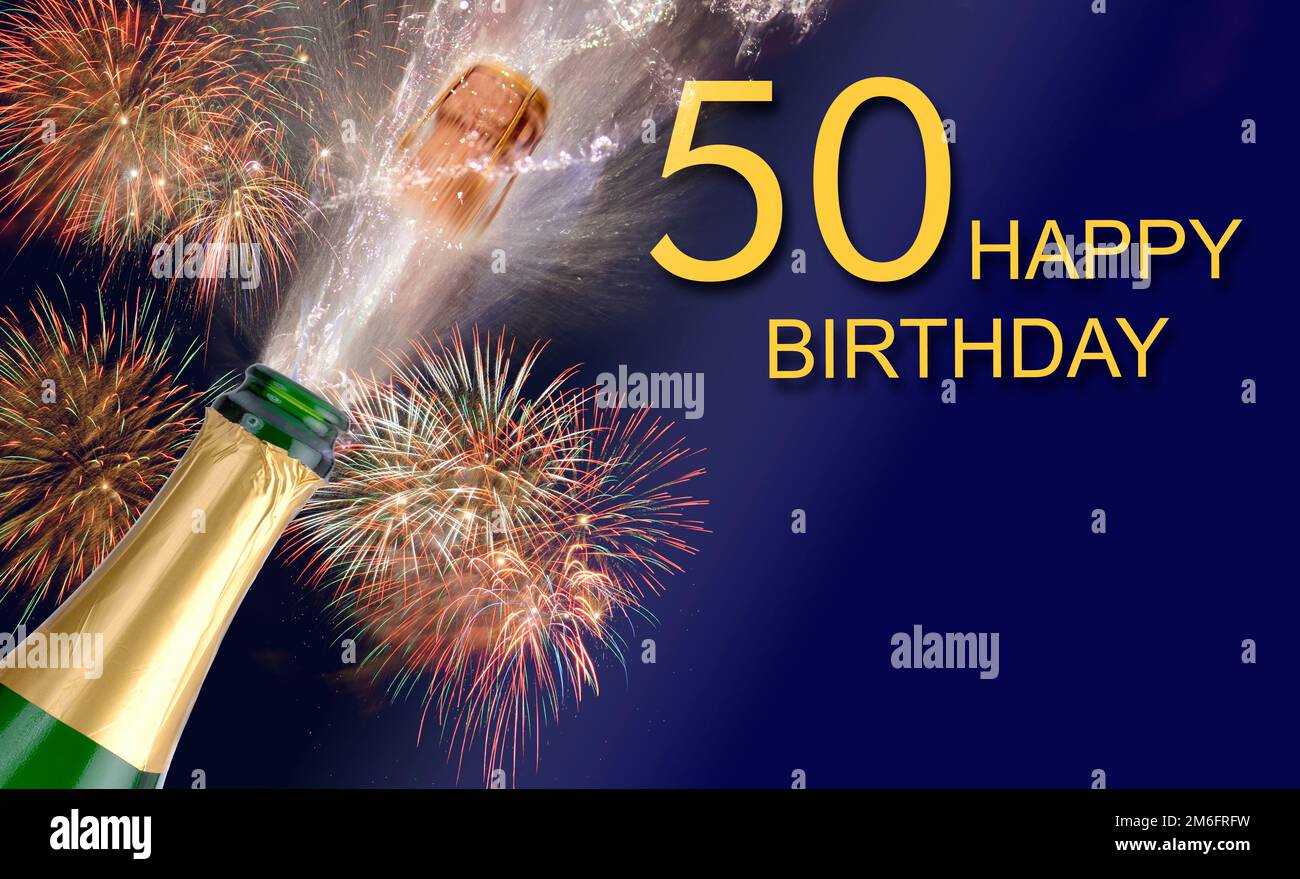Happy congratulations to the 50th birthday Stock Photo - Alamy