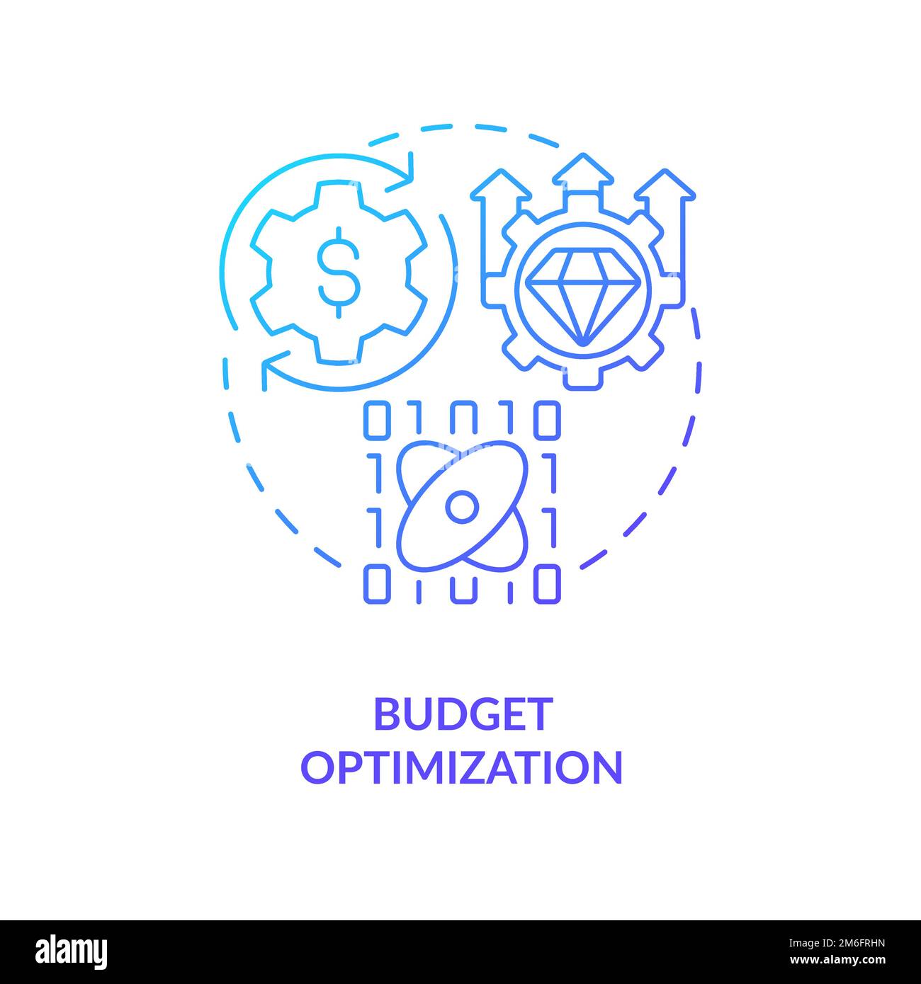Marketing budget optimization blue gradient concept icon Stock Vector Image & Art - Alamy