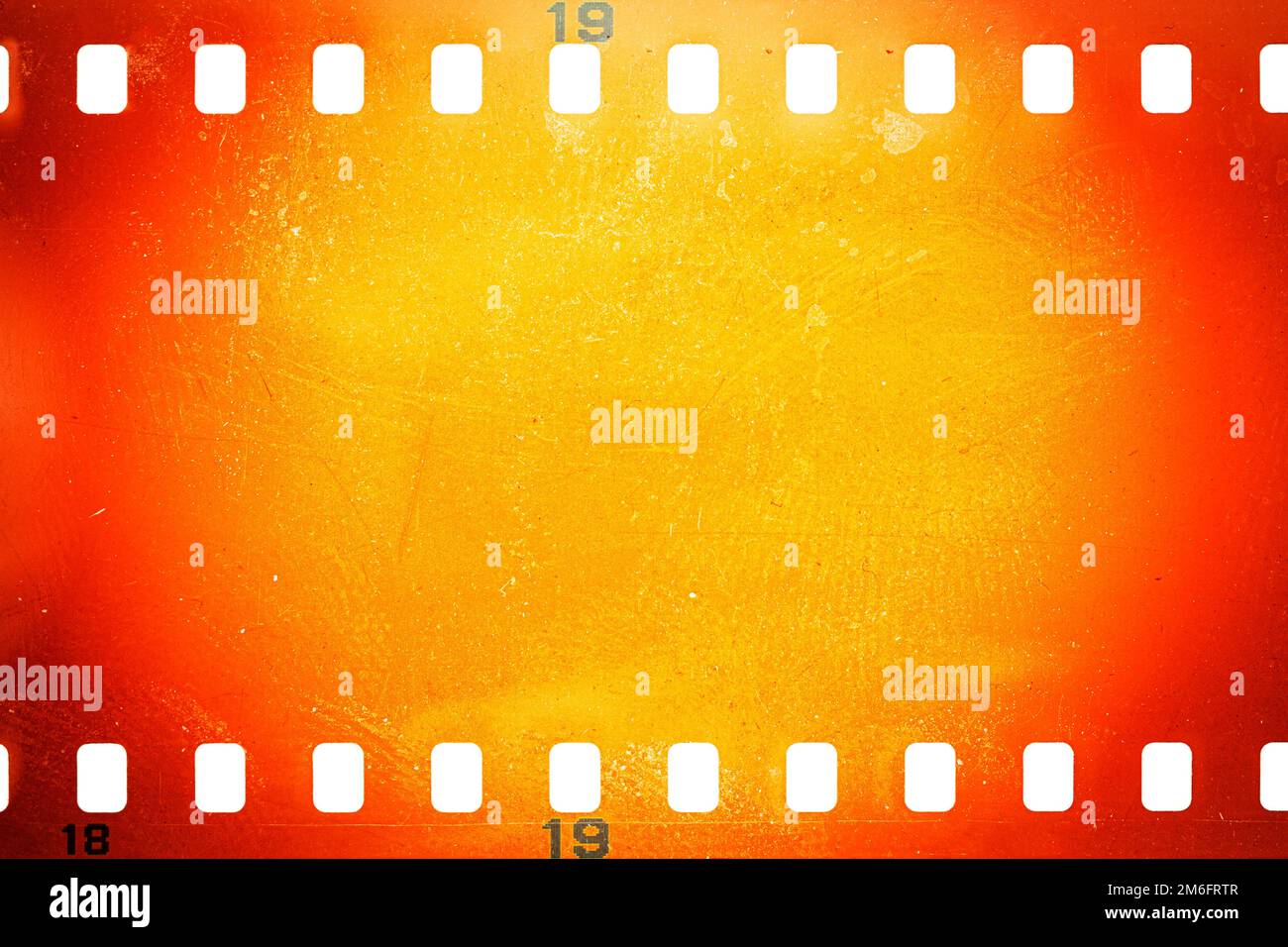 Dusty and grungy 35mm film texture or surface. Perforated scratched ...