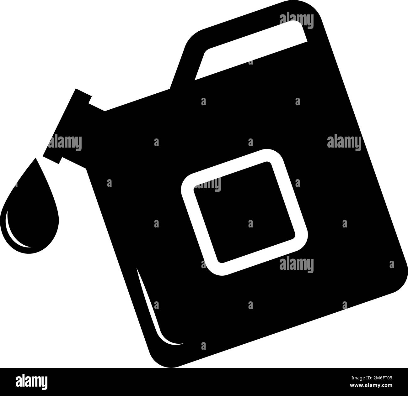 Refueling silhouette icon from gasoline canister. Editable vector Stock ...