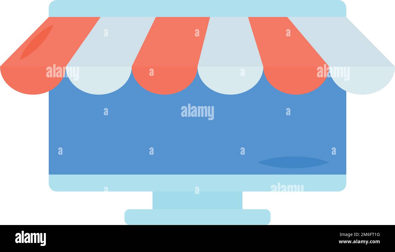 computer with store tent Stock Vector Image & Art - Alamy