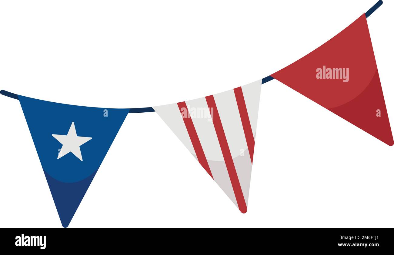 usa flag pennants Stock Vector Image & Art - Alamy