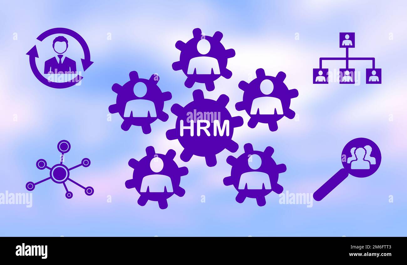 Illustration of a hrm concept Stock Photo - Alamy