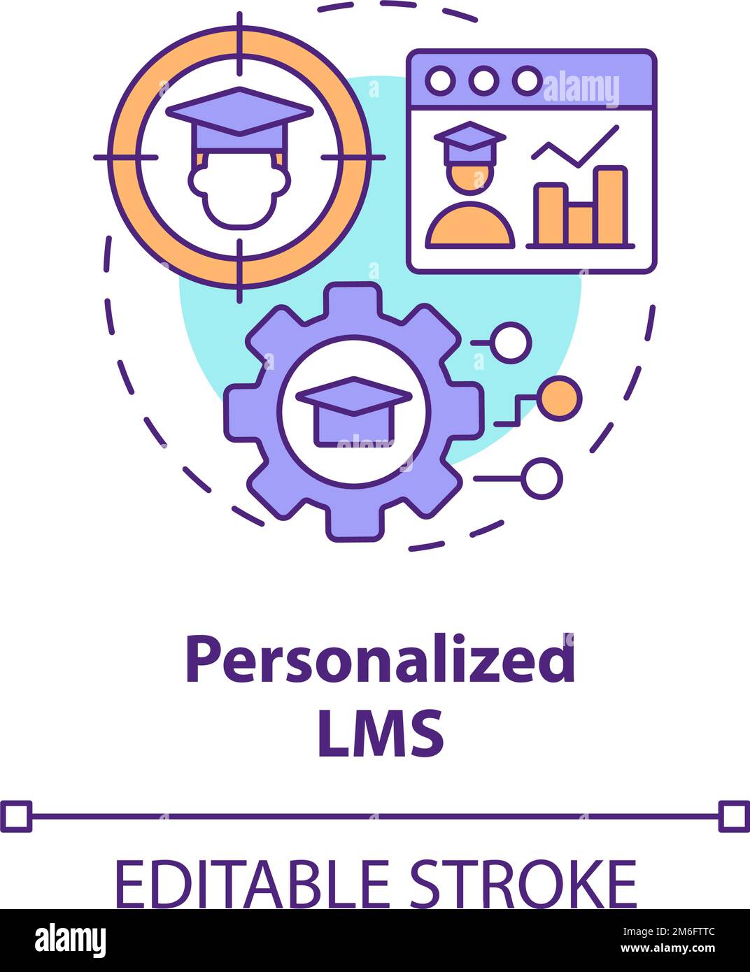 Personalized Lms Concept Icon Stock Vector Image And Art Alamy