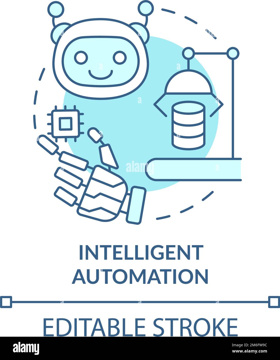 Intelligent automation turquoise concept icon Stock Vector Image & Art ...
