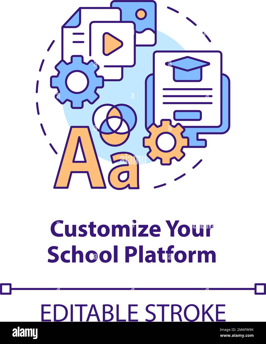 Customize your school platform concept icon Stock Vector Image & Art ... Customize your school platform concept icon Stock Vector Image & Art ...