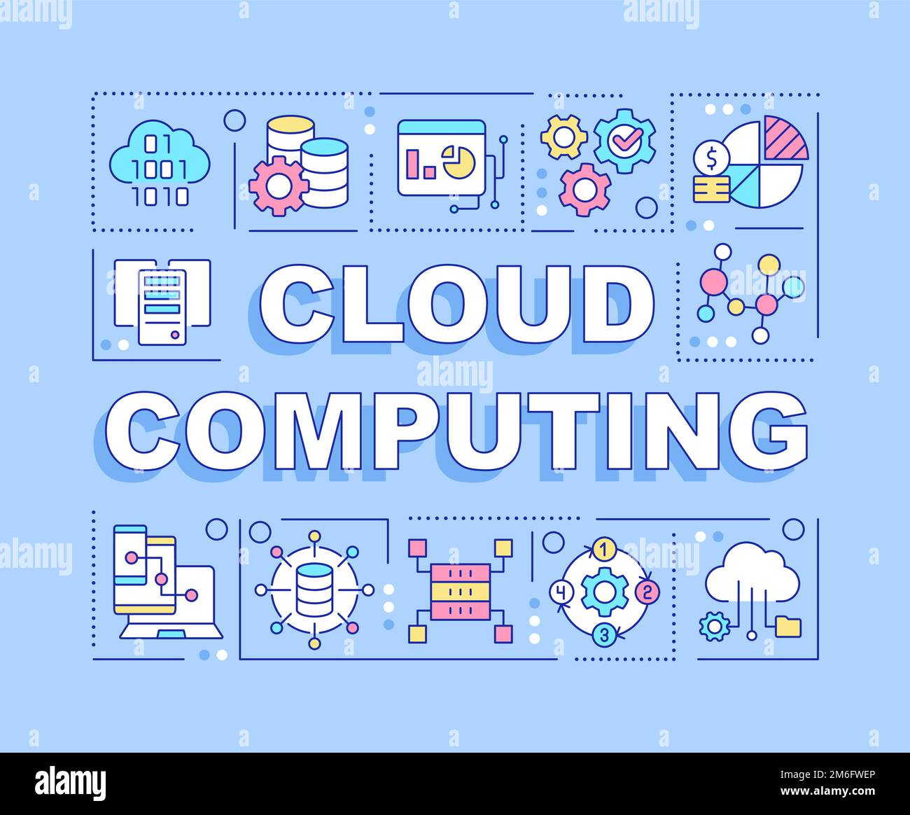 Cloud Computing Word Concepts Light Blue Banner Stock Vector Image And Art Alamy