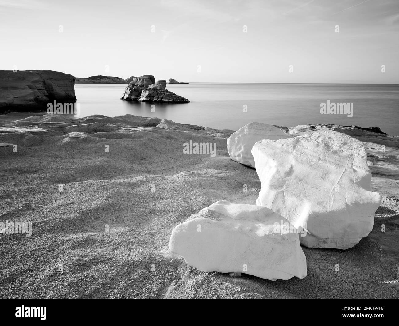 Rock formations at Sarakiniko beach, Milos Stock Photo - Alamy