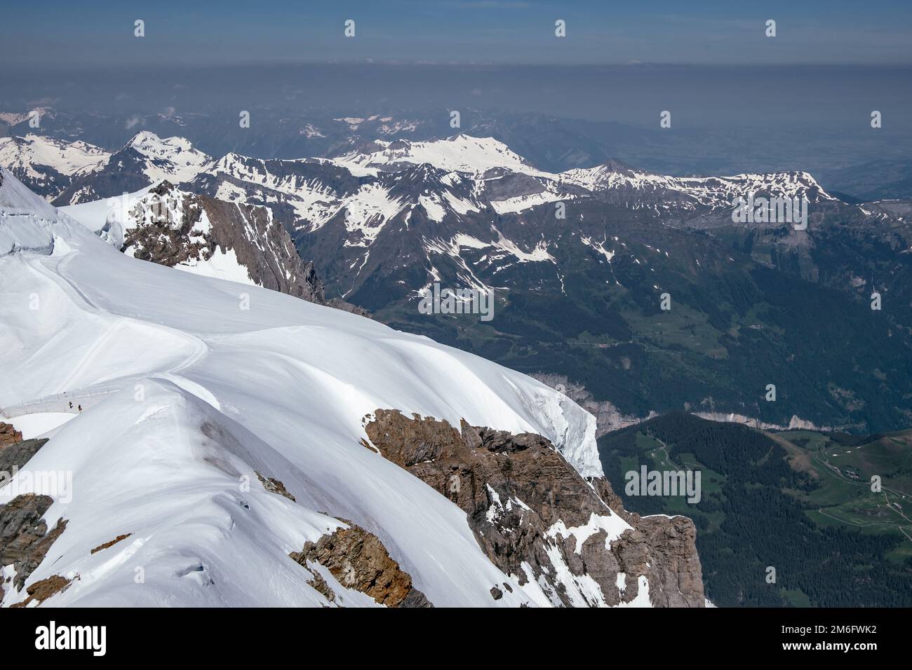 Snow Covered Mountain - view from Jungfraujoch Sphinx Observatory ...