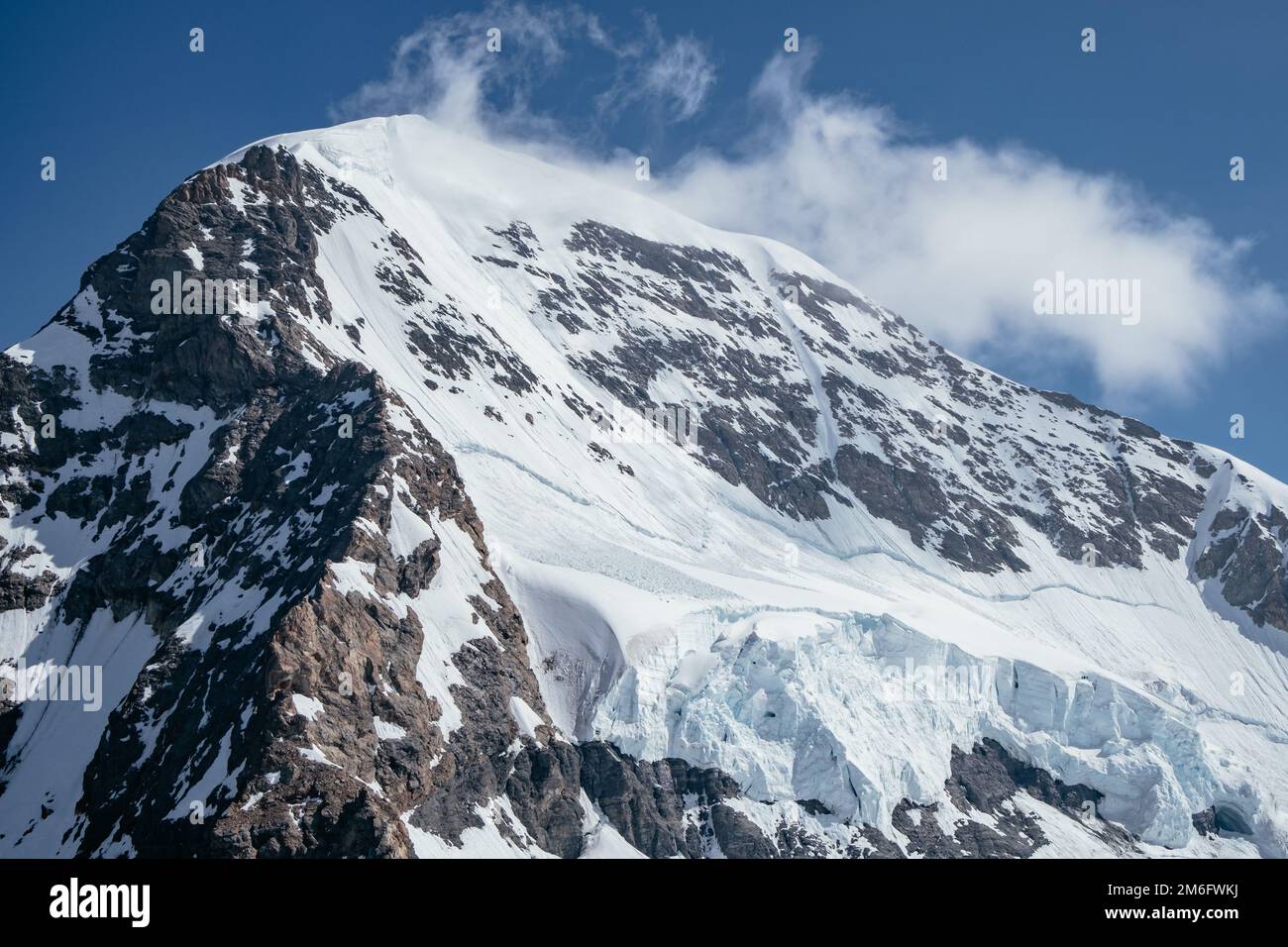 Snow Covered Mountain - view from Jungfraujoch Sphinx Observatory ...