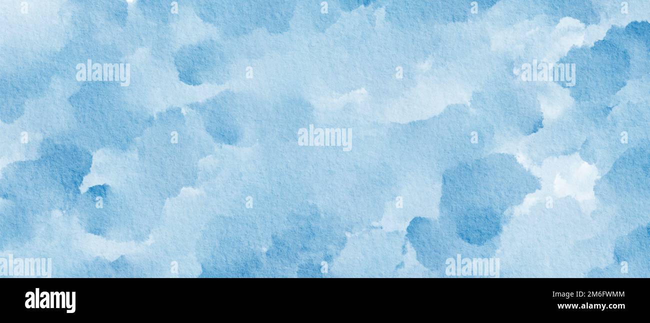 Cerulean Watercolor Paint Stain Background Rectangle, Abstract Paper ...