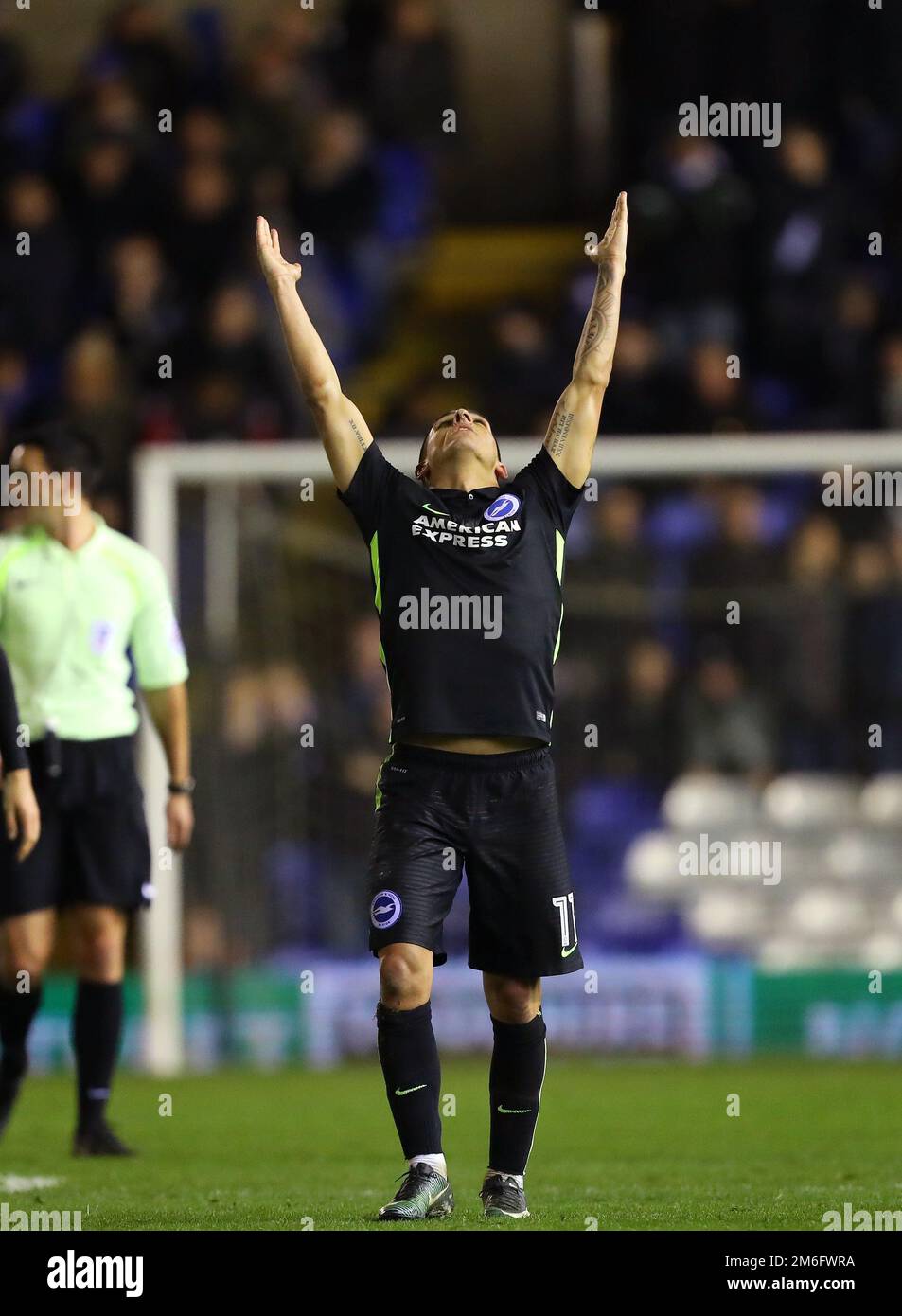 Anthony Knockaert of Brighton & Hove Albion celebrates after scoring ...