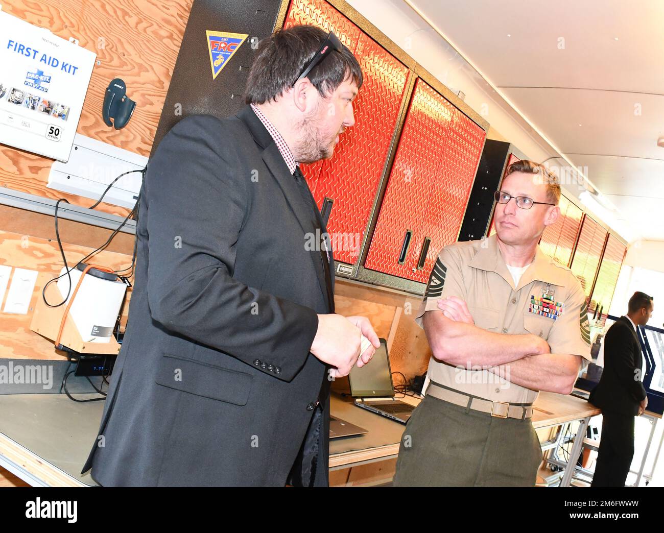 Fleet Readiness Center East (FRCE) Innovation Lab lead Randall Lewis ...