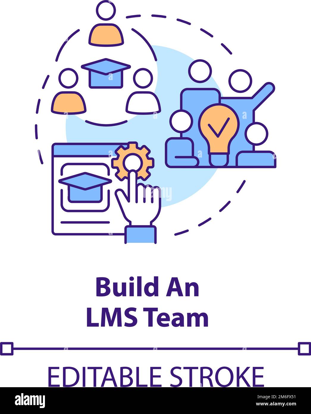 Build Lms Team Concept Icon Stock Vector Image And Art Alamy 
