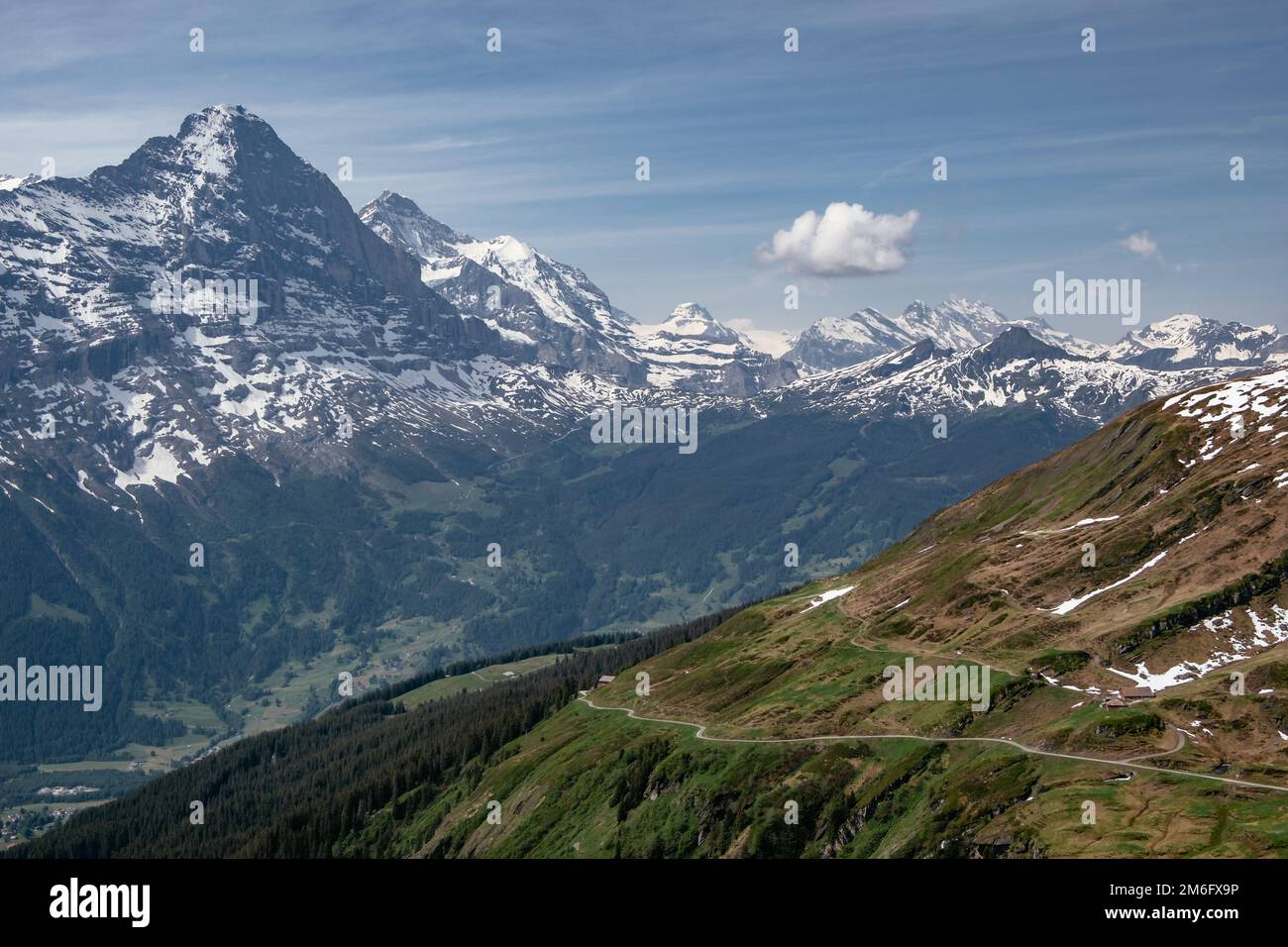 Aerial Panoramic View - First, Grindelwald, Switzerland - Swiss Alps ...