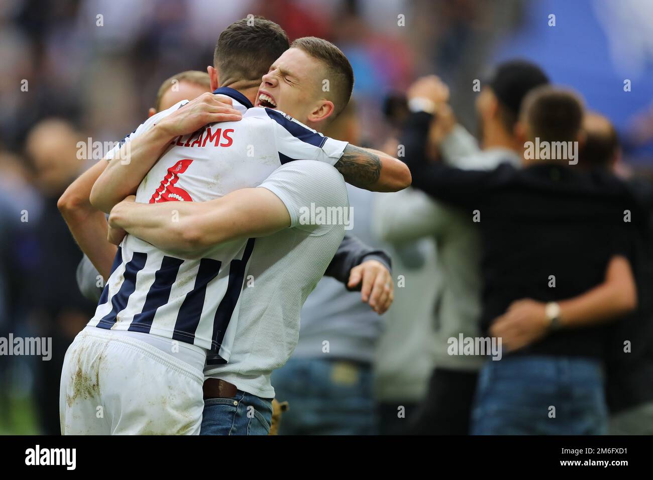 Shaun Williams of Millwall is congratulated by fans during the pitch ...