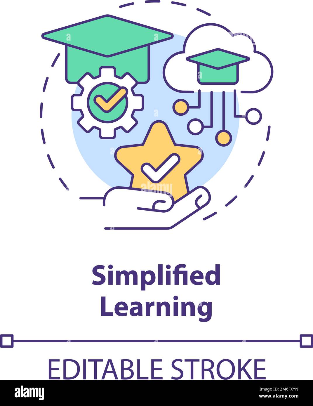 Simplified learning concept icon Stock Vector Image & Art - Alamy