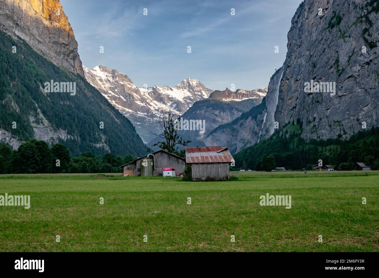 Isolated Rural House in a Meadow in Lauterbrunnen Valley with ...