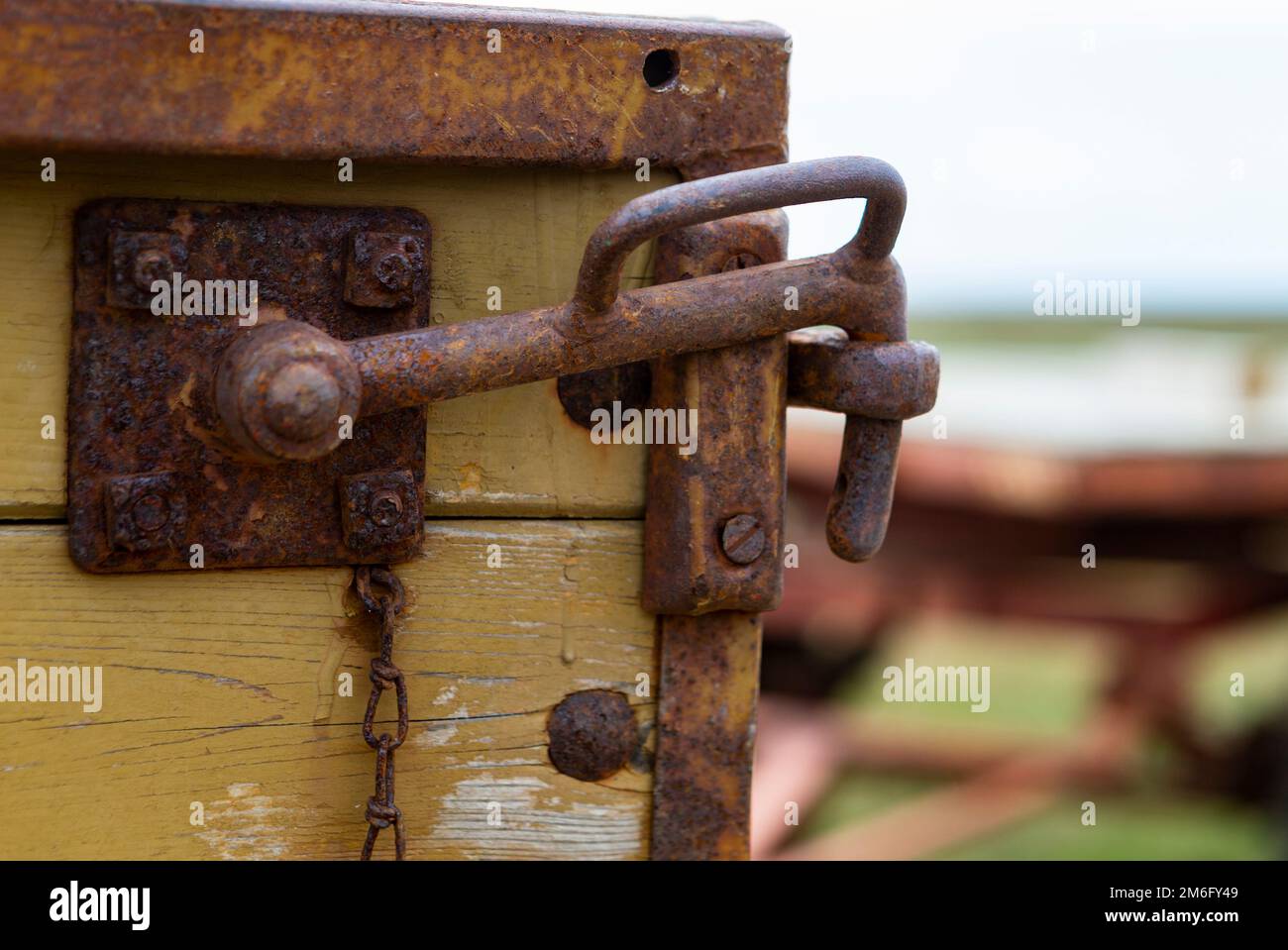 Locking of a trailer Stock Photo - Alamy